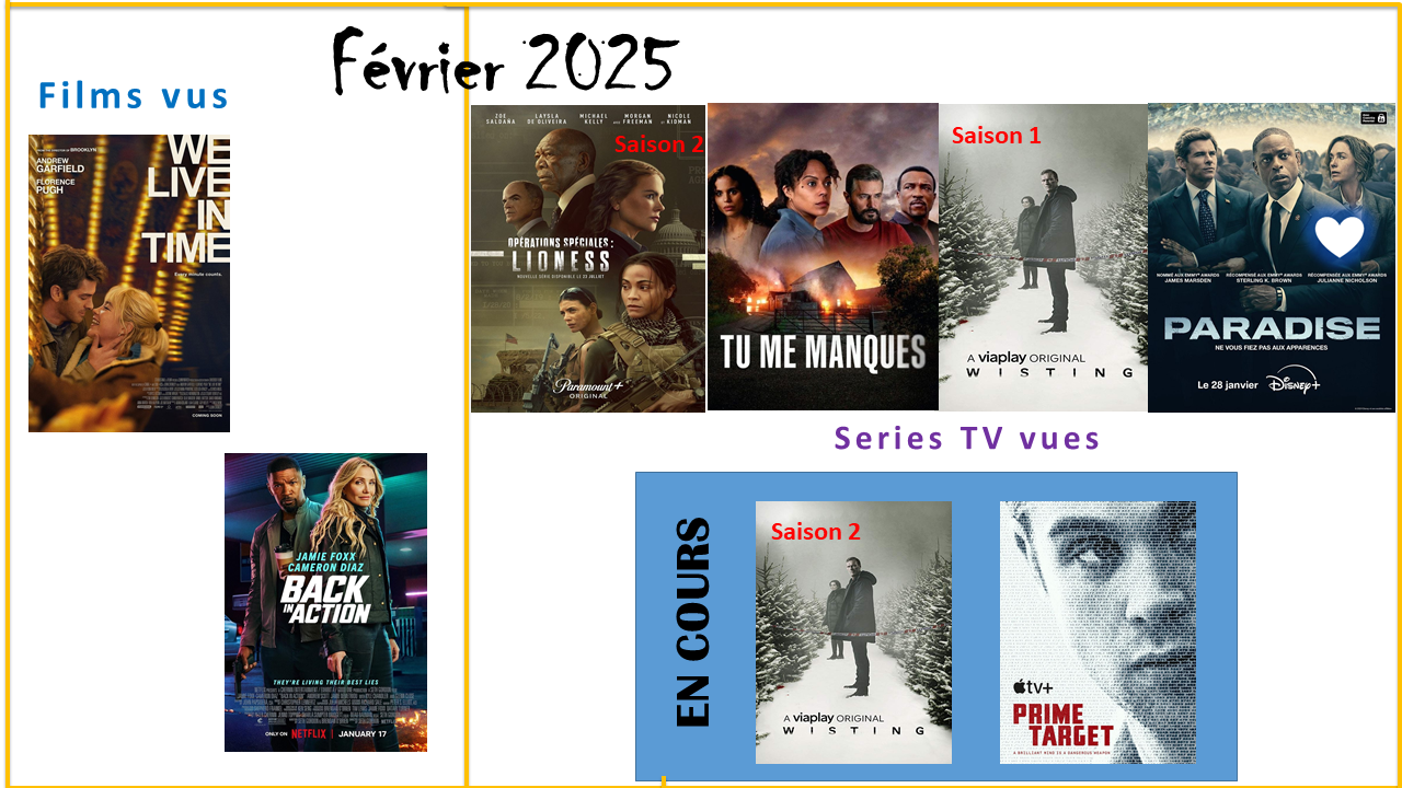 Point ciné, séries TV pour février 2025 - Lisa Giraud Taylor - Auteur